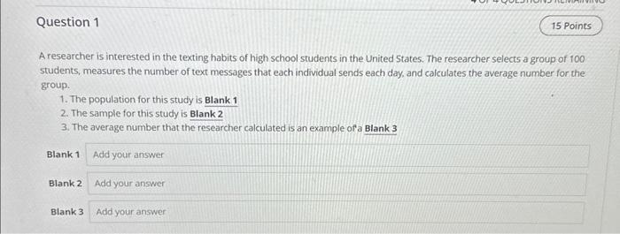 Solved A researcher is interested in the texting habits of | Chegg.com