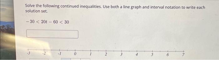 Solved Solve the following continued inequalities. Use both | Chegg.com