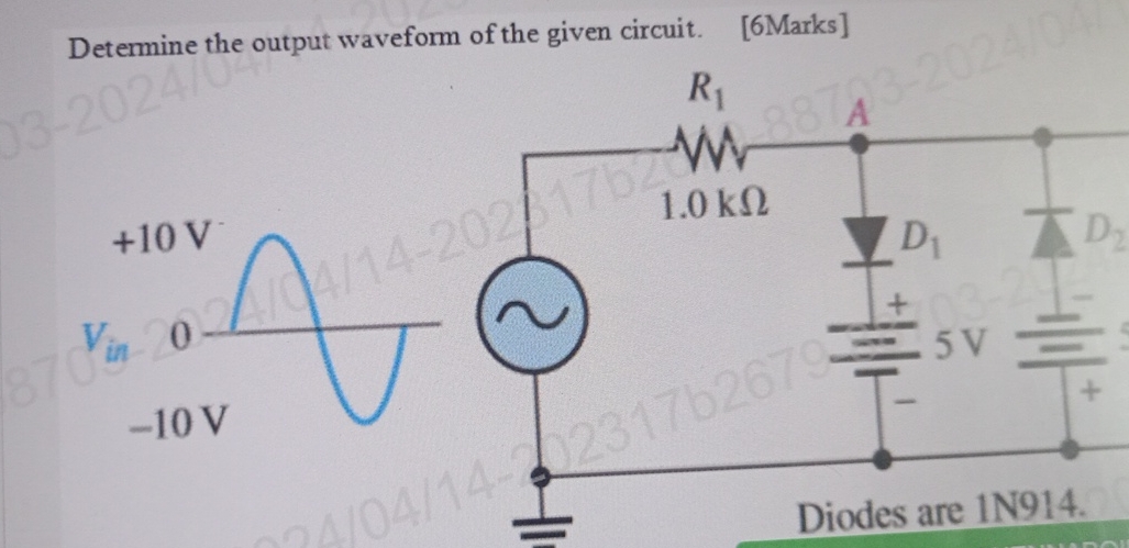 Determine the output waveform of the given | Chegg.com