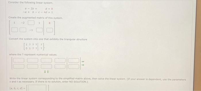 Solved Consider the following linear system. | Chegg.com