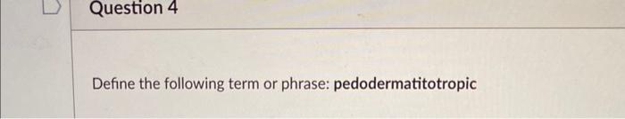 Solved Define the following term or phrase: | Chegg.com