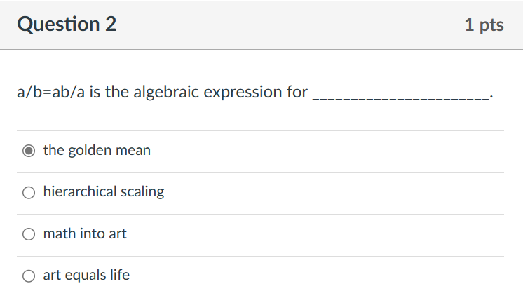 Solved Question 2ab=aba ﻿is the algebraic expression forthe | Chegg.com