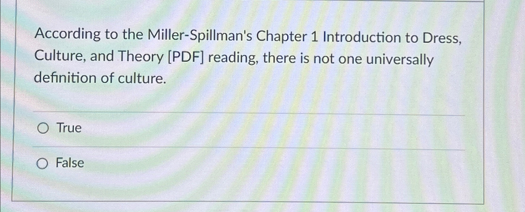 Solved According to the Miller-Spillman's Chapter 1 | Chegg.com