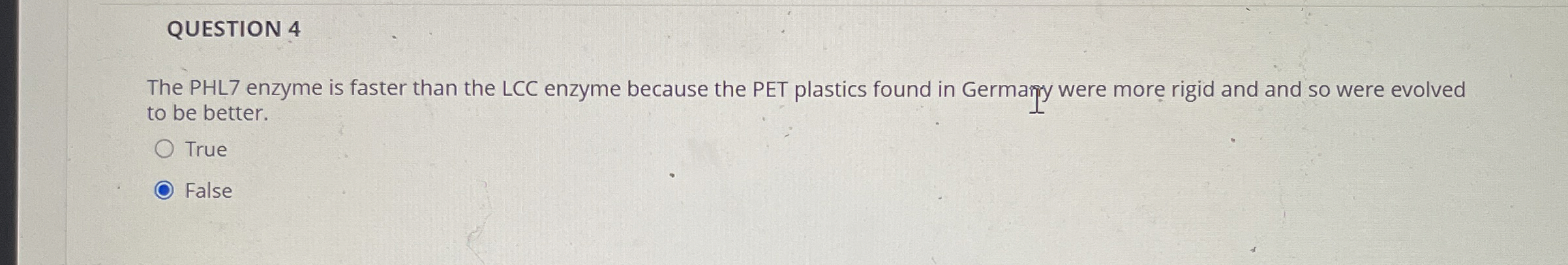 Solved QUESTION 4The PHL7 ﻿enzyme is faster than the LCC | Chegg.com