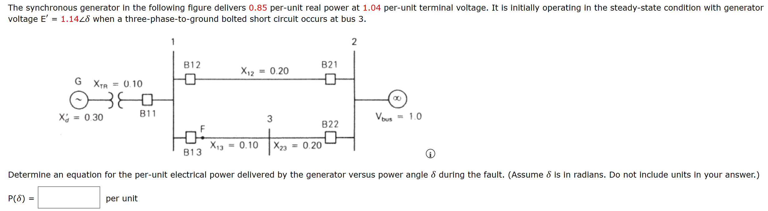Solved The synchronous generator in the following figure | Chegg.com