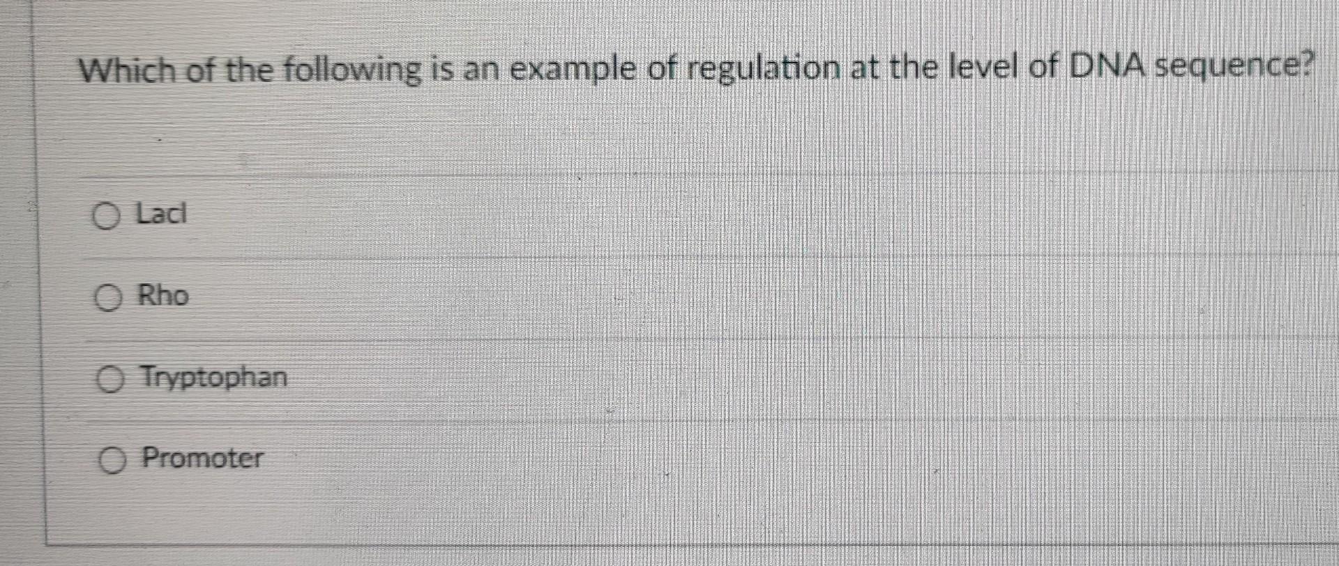 Solved Which of the following is an example of regulation at | Chegg.com