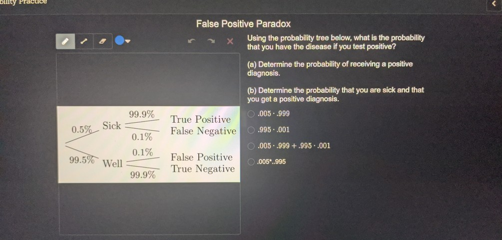Solved bility Practice False Positive Paradox Using the | Chegg.com