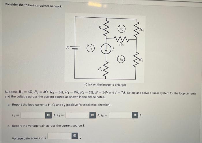 Solved Consider the following resistor network: (Click on | Chegg.com