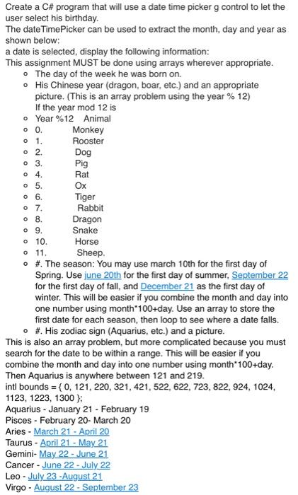 Solved * Create a C# code using visual studio . please | Chegg.com