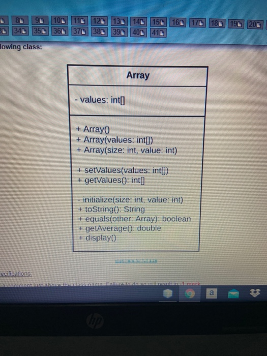 Solved Lowing Class Array Values Int Array 3340