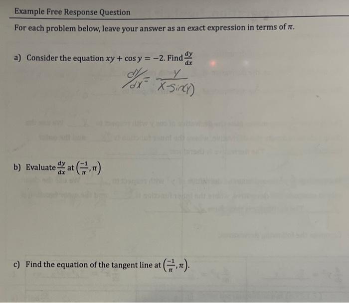 Solved For each problem below, leave your answer as an exact | Chegg.com