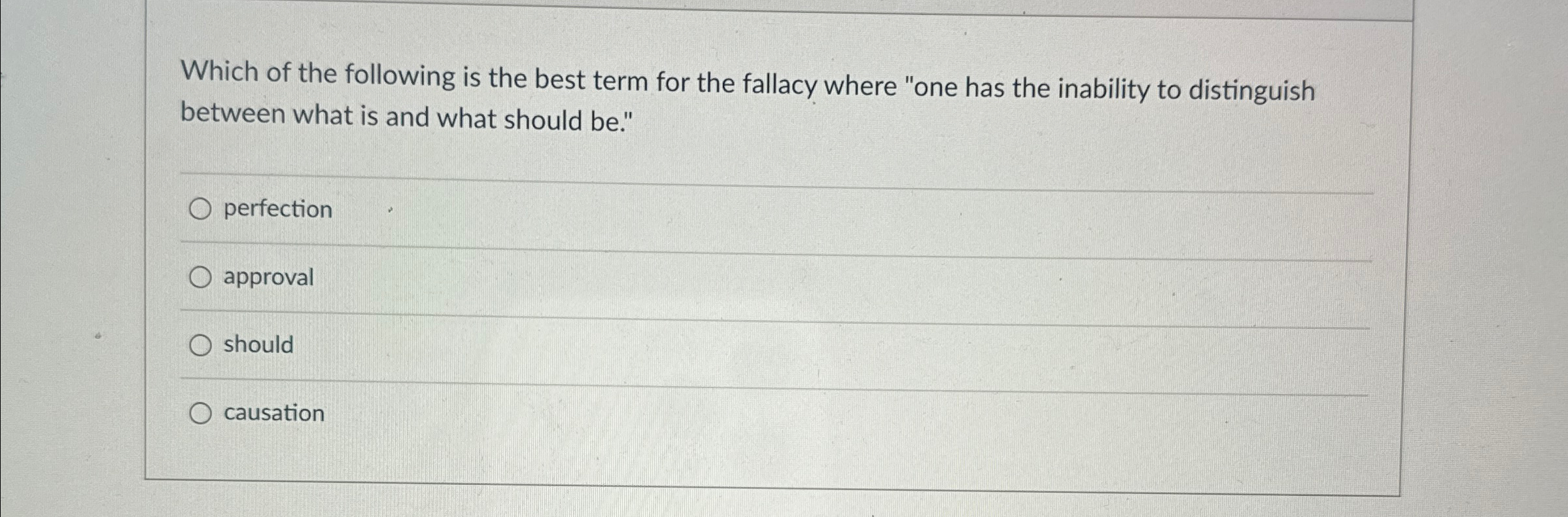 Solved Which of the following is the best term for the | Chegg.com