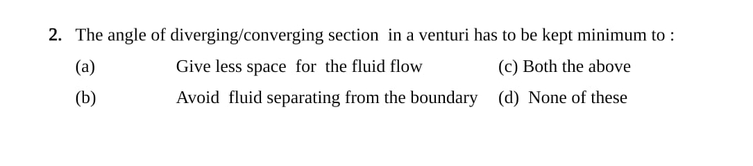 Solved The angle of diverging/converging section in a | Chegg.com