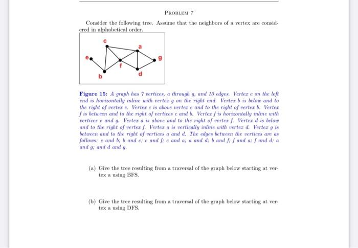 Solved PROBLEM 7 Consider the following tree. Assume that | Chegg.com