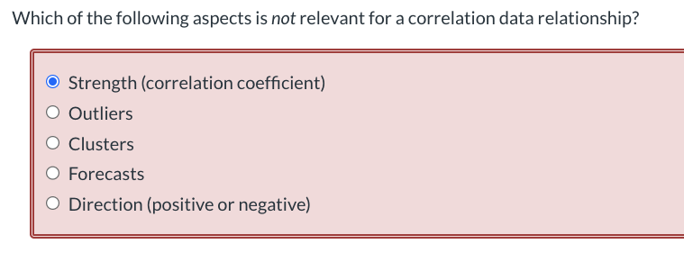 Solved Which of the following aspects is not relevant for a | Chegg.com