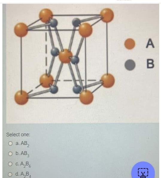 Solved Select one: a. AB2 b. AB3 c. A2 B6 d. A2 B4 | Chegg.com