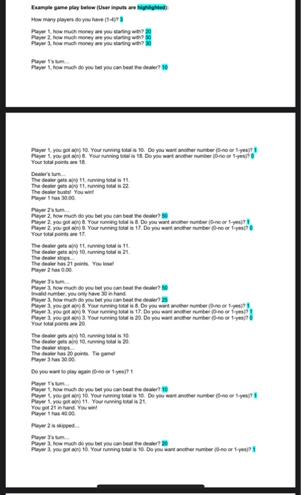 Problem Statement We are going to create a game | Chegg.com