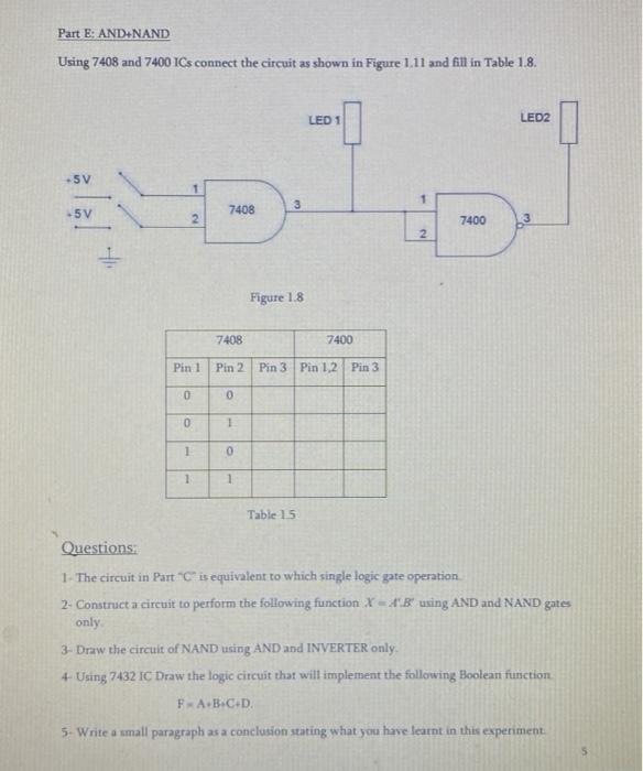 Solved Experiment No. 1 Familiarization of the Digital Logic | Chegg.com