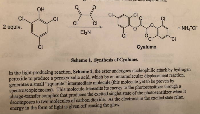 Solved 4. Devise another possible synthesis of cyalume using | Chegg.com