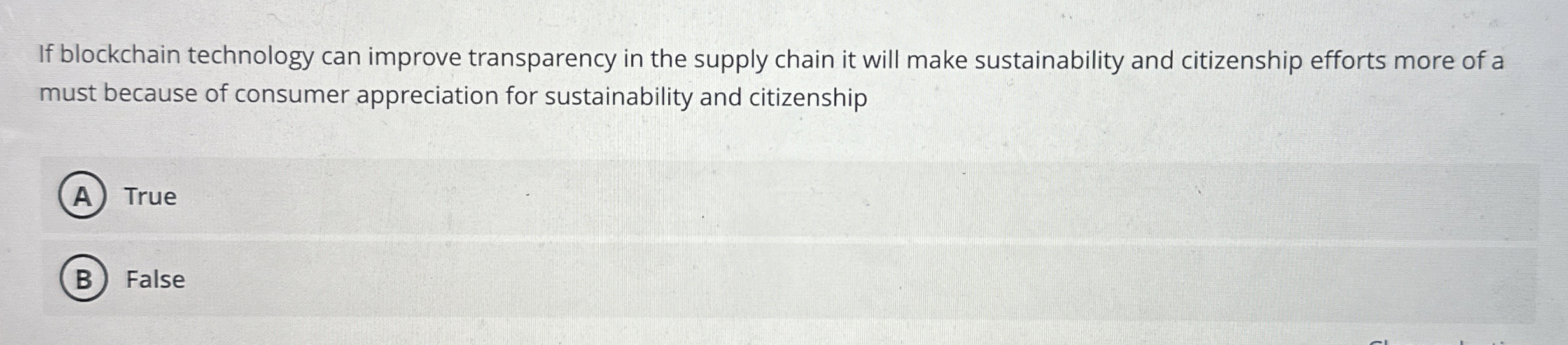 Solved If blockchain technology can improve transparency in | Chegg.com