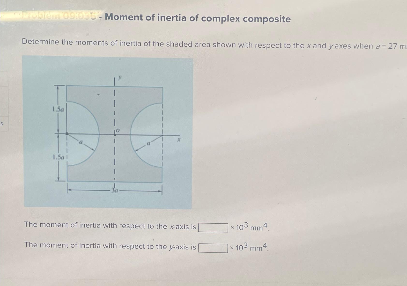 Solved Problen 09.035 - ﻿Moment of inertia of complex | Chegg.com