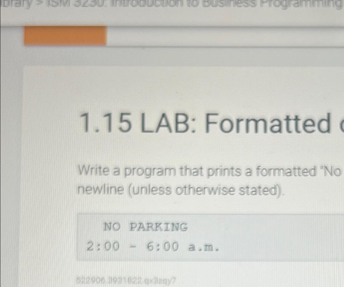 Solved 1.15 ﻿LAB: FormattedWrite a program that prints a | Chegg.com