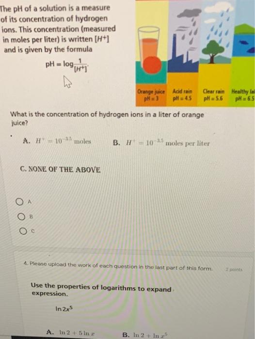Solved The pH of a solution is a measure of its | Chegg.com