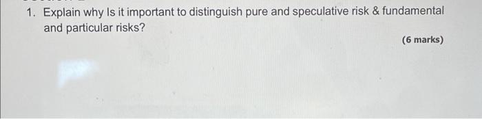 Solved 1. Explain why Is it important to distinguish pure | Chegg.com