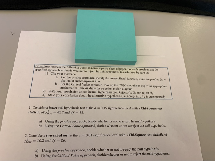 Solved Directions: Answer the following questions on a | Chegg.com