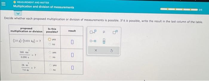 Solved Decide whether each proposed multiplication or | Chegg.com
