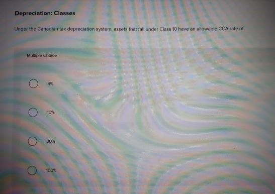 Solved Depreciation: Classes Under the Canadian tax | Chegg.com