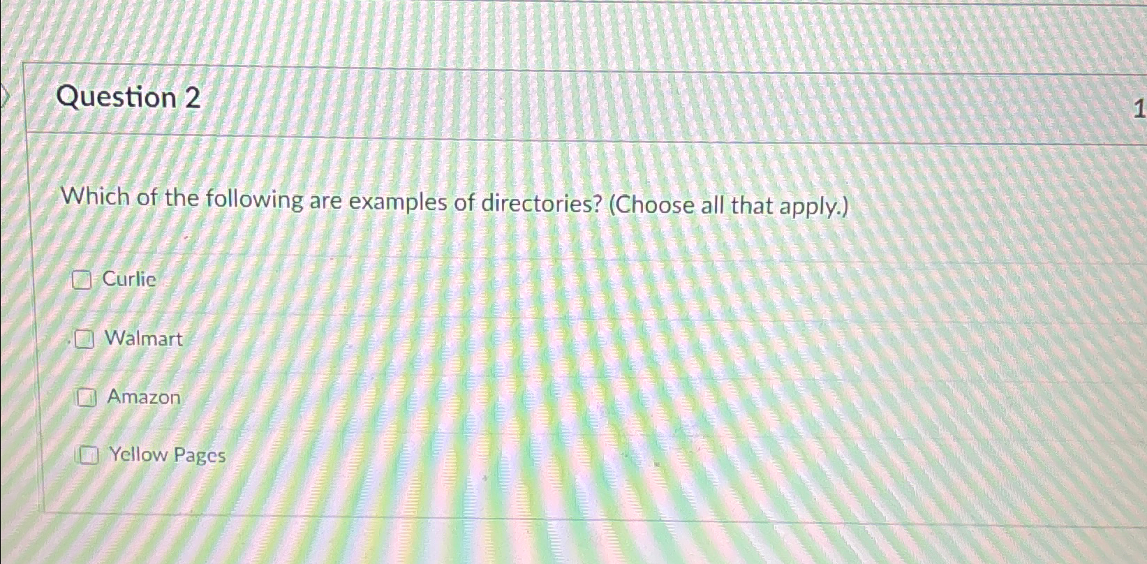 Solved Question 2Which of the following are examples of | Chegg.com