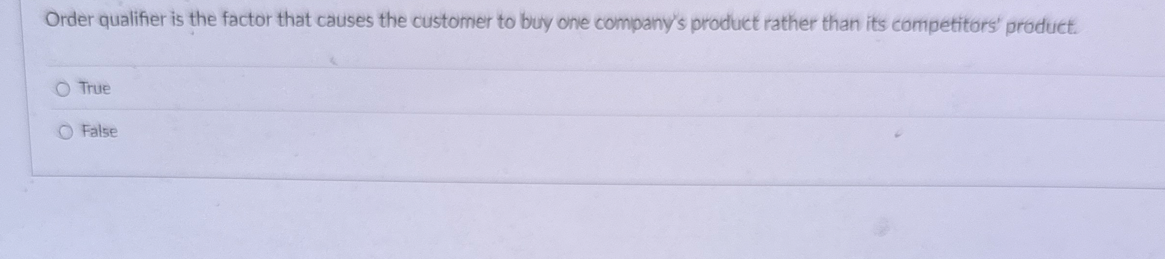Solved Order qualifier is the factor that causes the | Chegg.com