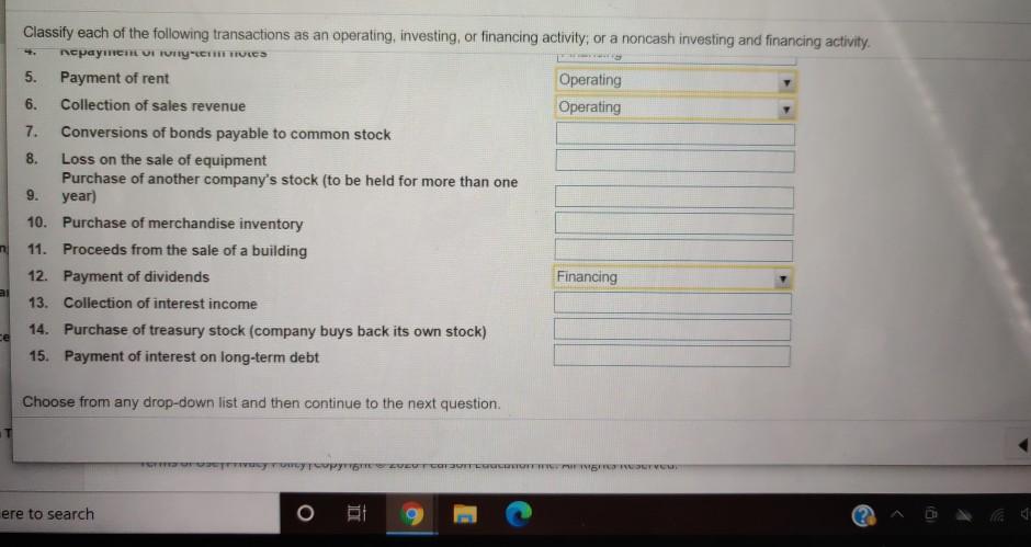 Solved Classify each of the following transactions as an | Chegg.com