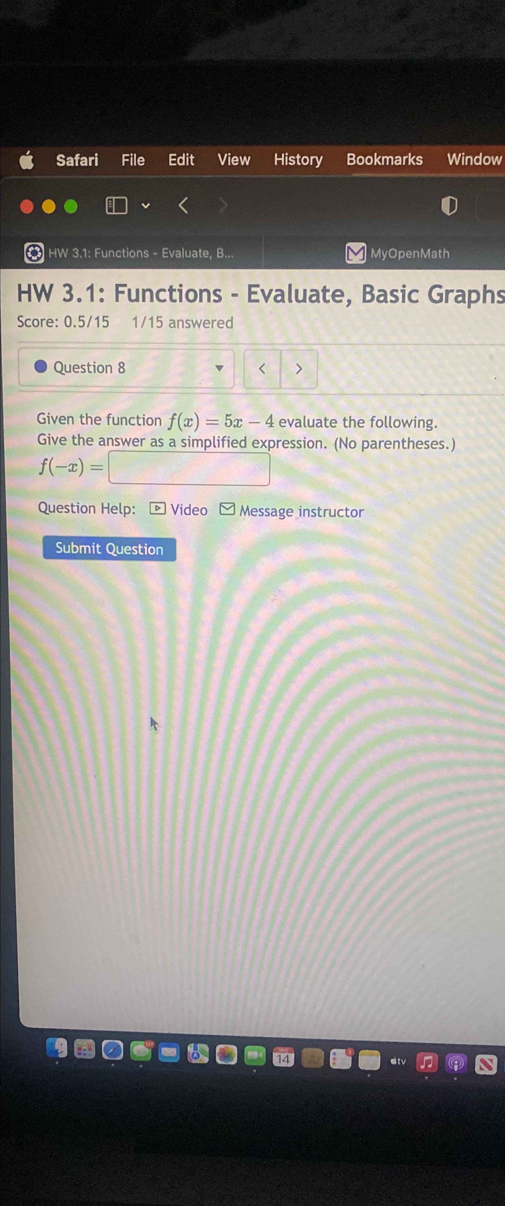 Solved HW 3.1: Functions - ﻿Evaluate, Basic GraphsScore: | Chegg.com