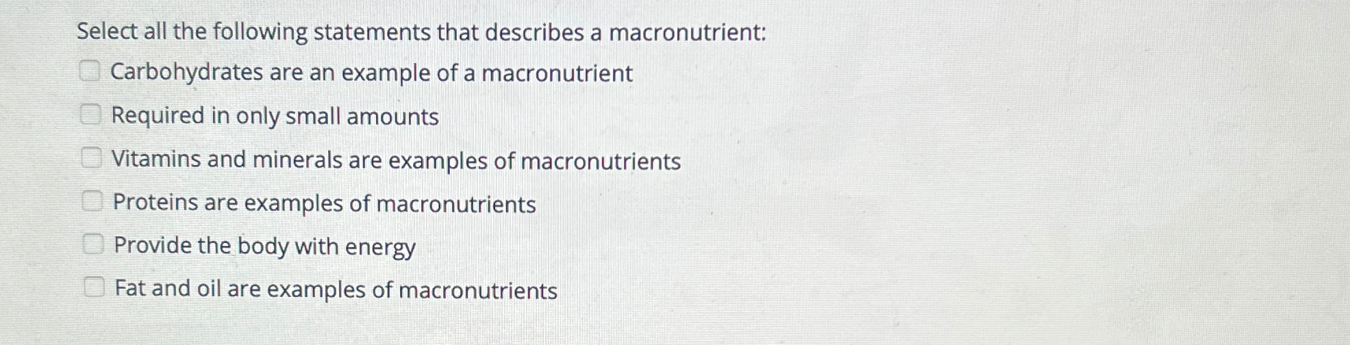 Solved Select all the following statements that describes a | Chegg.com
