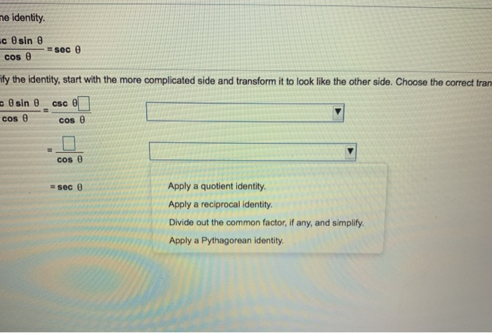Solved Verify the identity csc sin 50 COS To verify the | Chegg.com