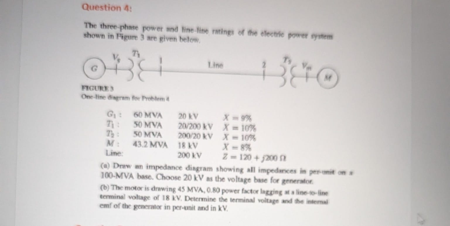 Question 4:The three-phase power and line-line | Chegg.com