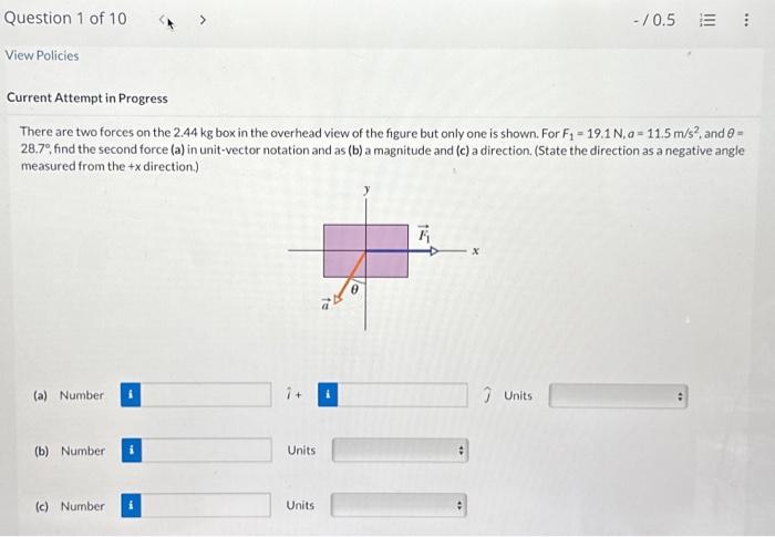 Solved Question 1 of 10 View Policies Current Attempt in | Chegg.com