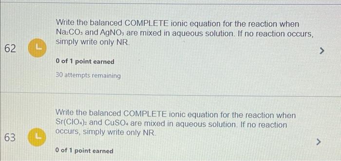 Solved Write the balanced COMPLETE ionic equation for the | Chegg.com