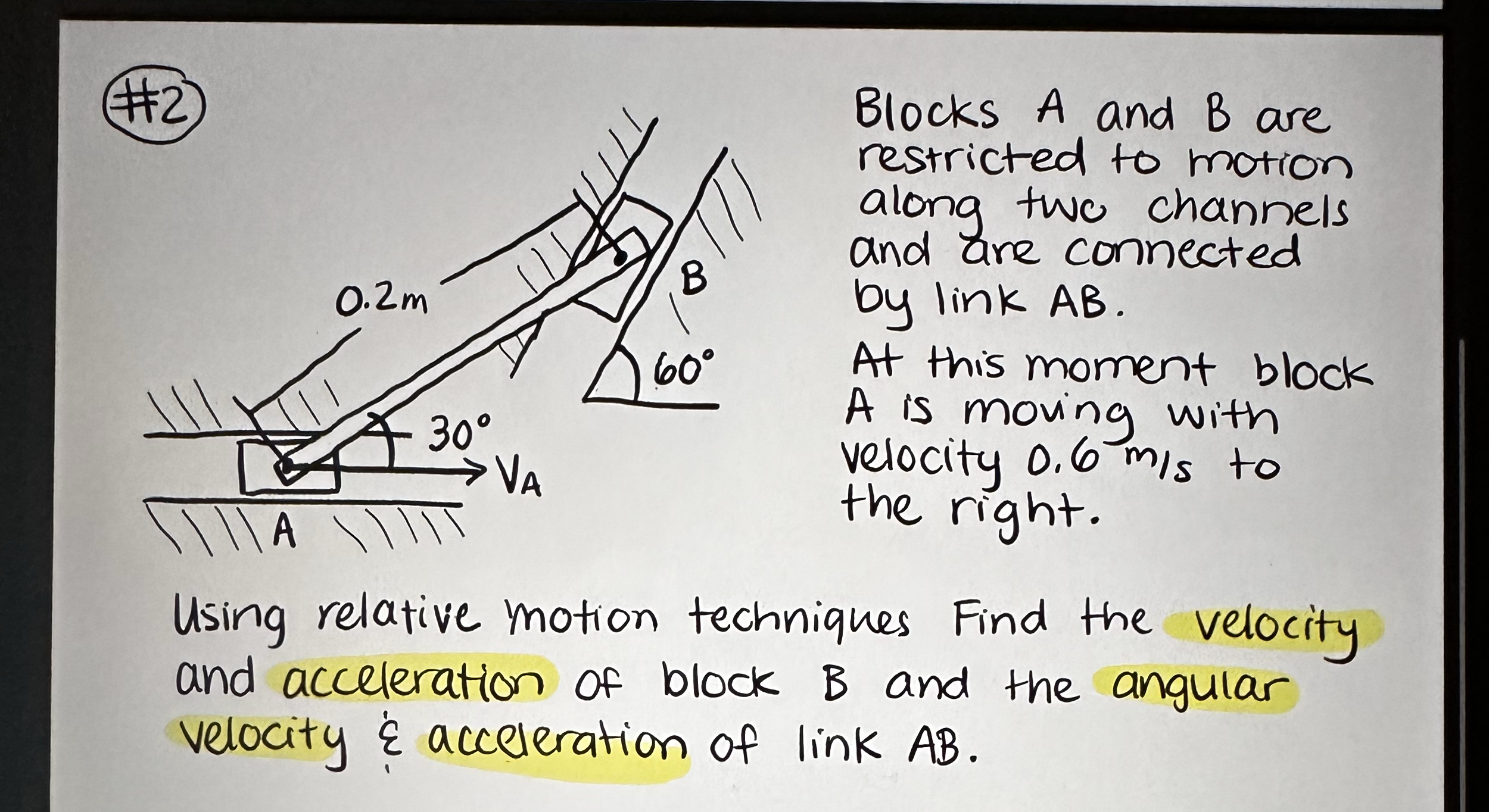 Solved by an EXPERT (1#2)Blocks A and B are restricted to motion along | Chegg.com