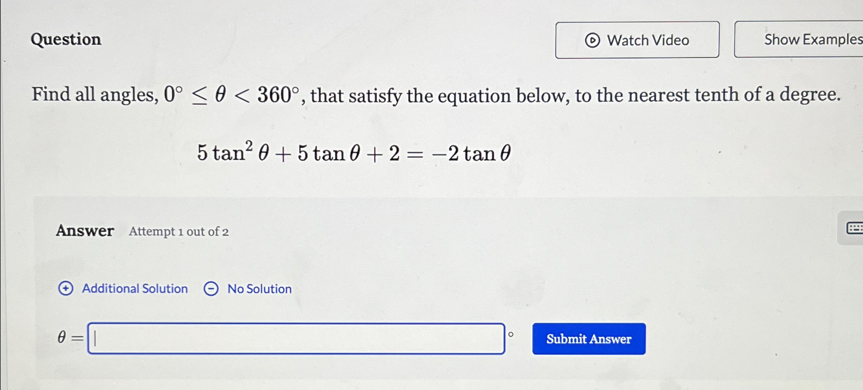 Solved QuestionFind all angles, 0°≤θ
