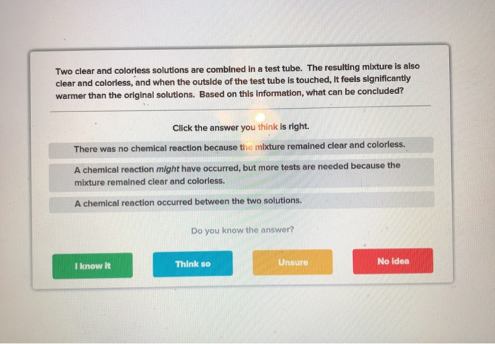 Solved Two clear and colorless solutions are combined in a | Chegg.com