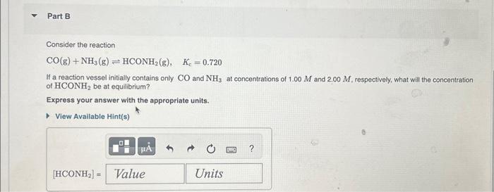 Solved The concentrations of reactants and products for a | Chegg.com
