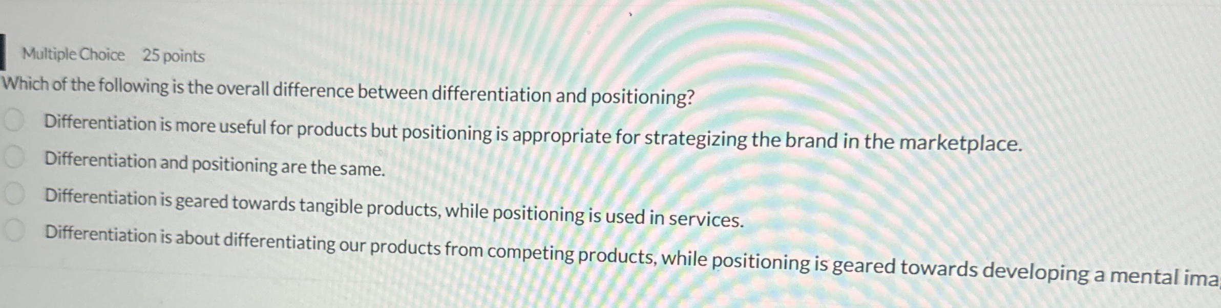 Solved Multiple Choice 25 ﻿pointsWhich of the following is | Chegg.com
