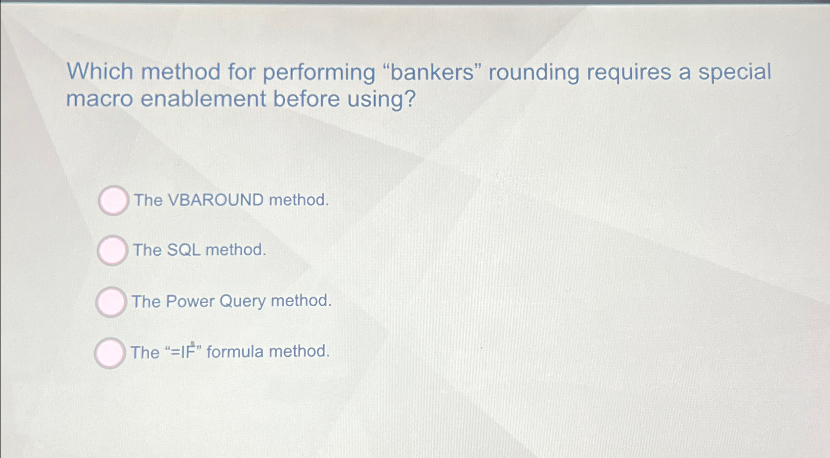 Which method for performing "bankers" rounding | Chegg.com