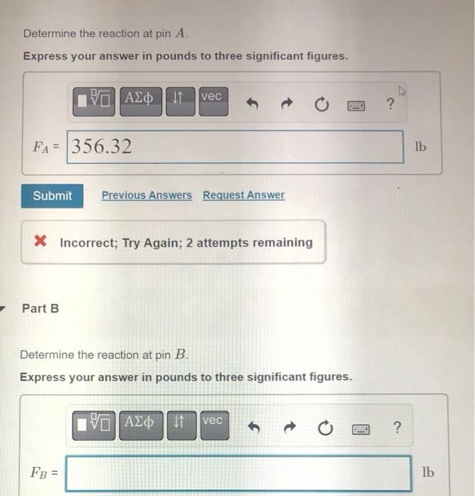 Solved The frame in (Figure 1) supports the 500-lb load. The | Chegg.com