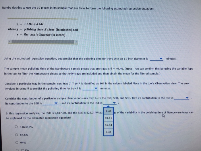 4 The Coefficient Of Determination And The Sample