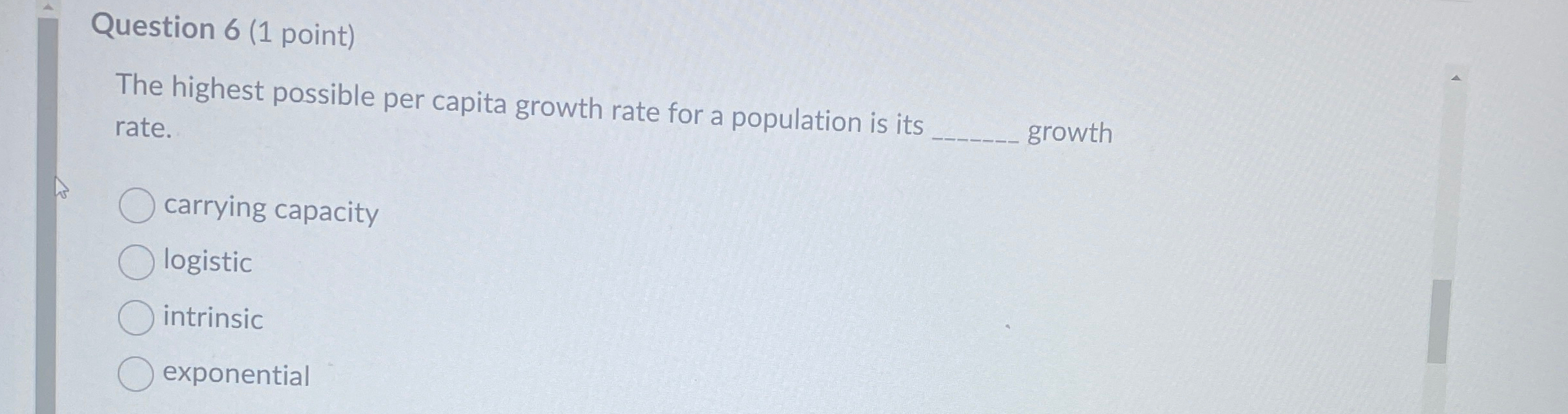 Solved Question 6 (1 ﻿point)The highest possible per capita | Chegg.com