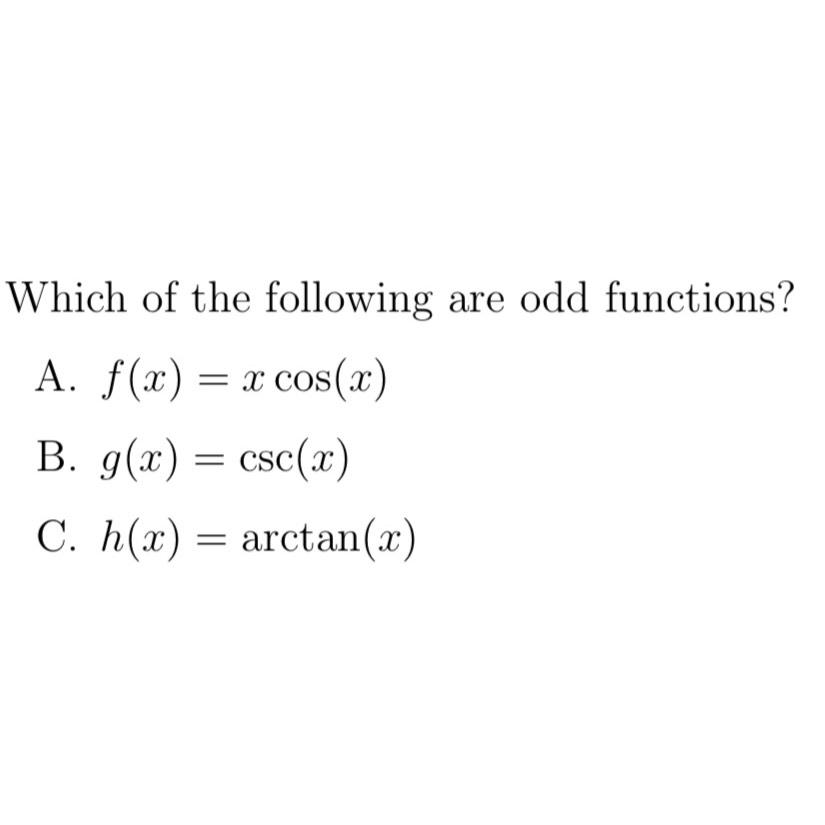 Solved Which of the following are odd | Chegg.com